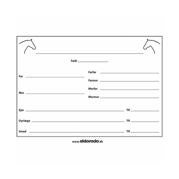 Navneskilt til hestens boks - Stald, ridebane og fold - Klindt Rideudstyr